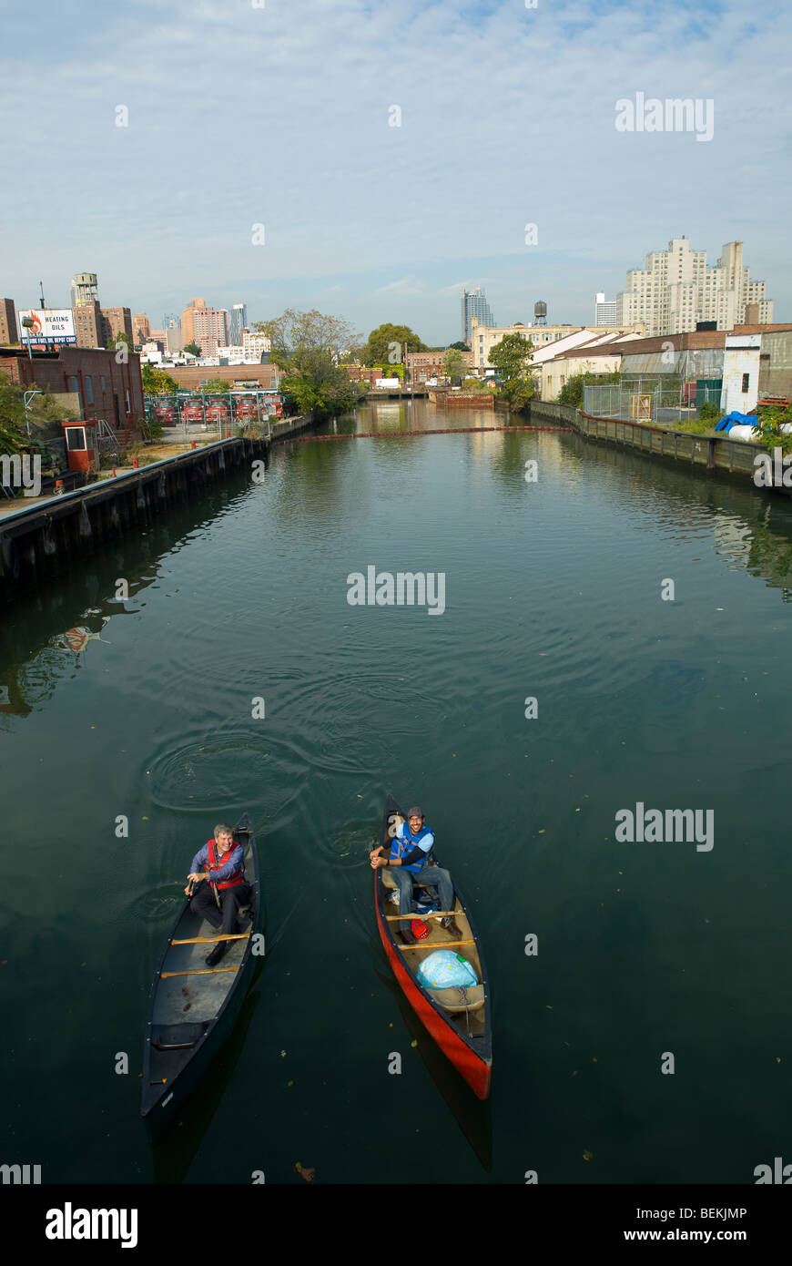 Canoers from the Gowanus Dredgers Canoe Club paddle the polluted ...