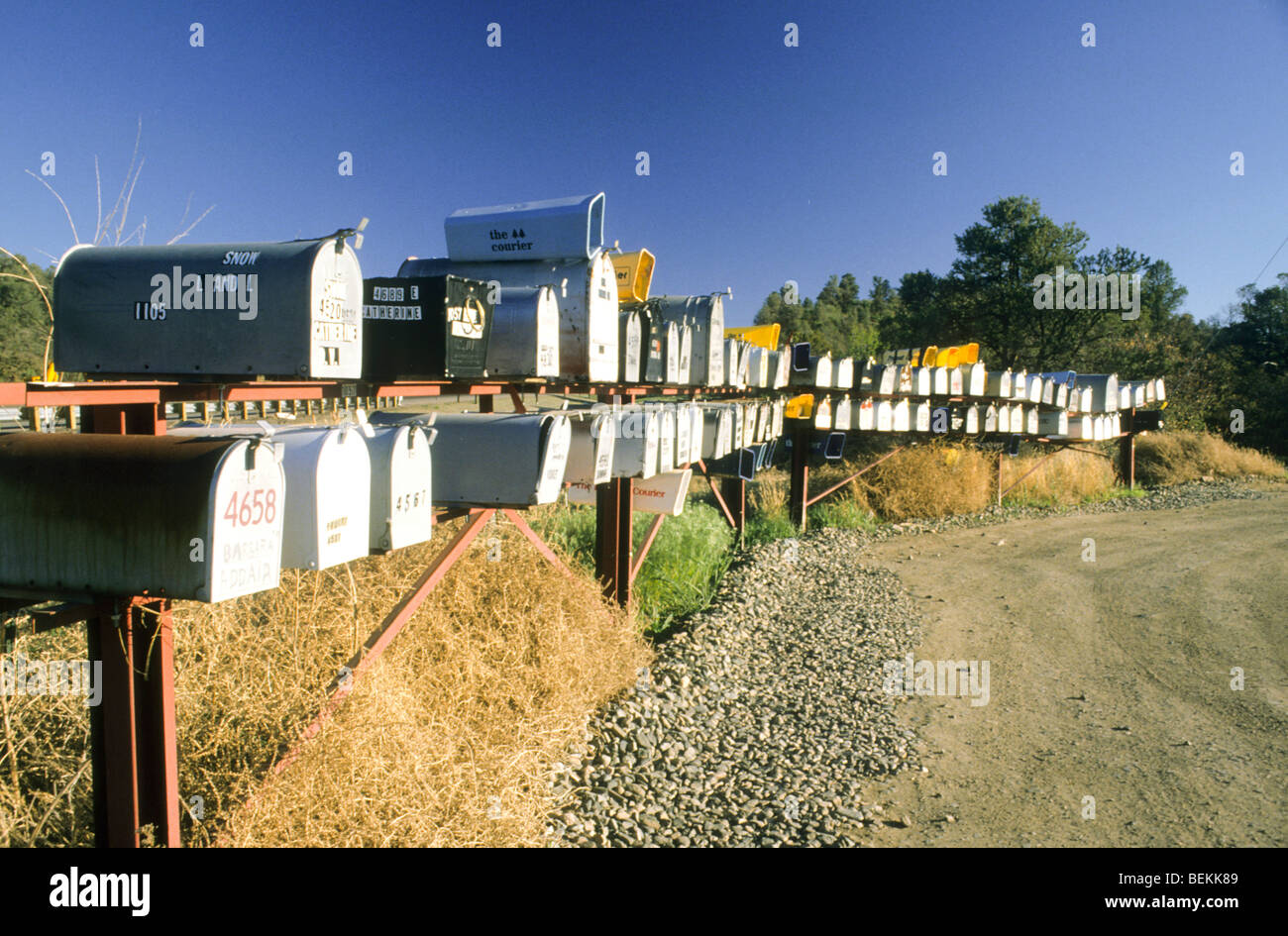 Rural mailbox mail box country farm remote paper newspaper deliver ...