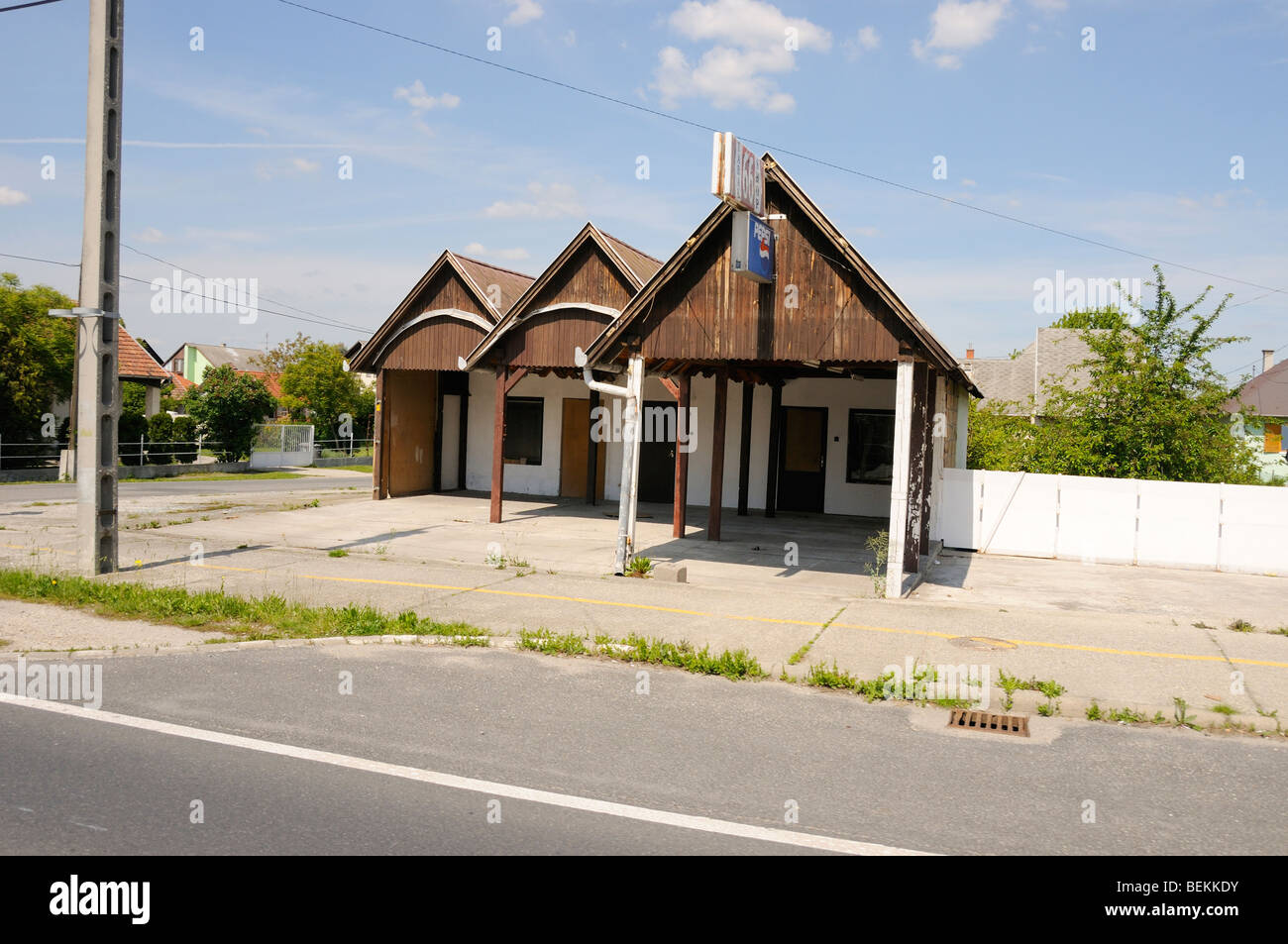 Roadside shop / rest area in Hungary Eastern Europe Stock Photo - Alamy