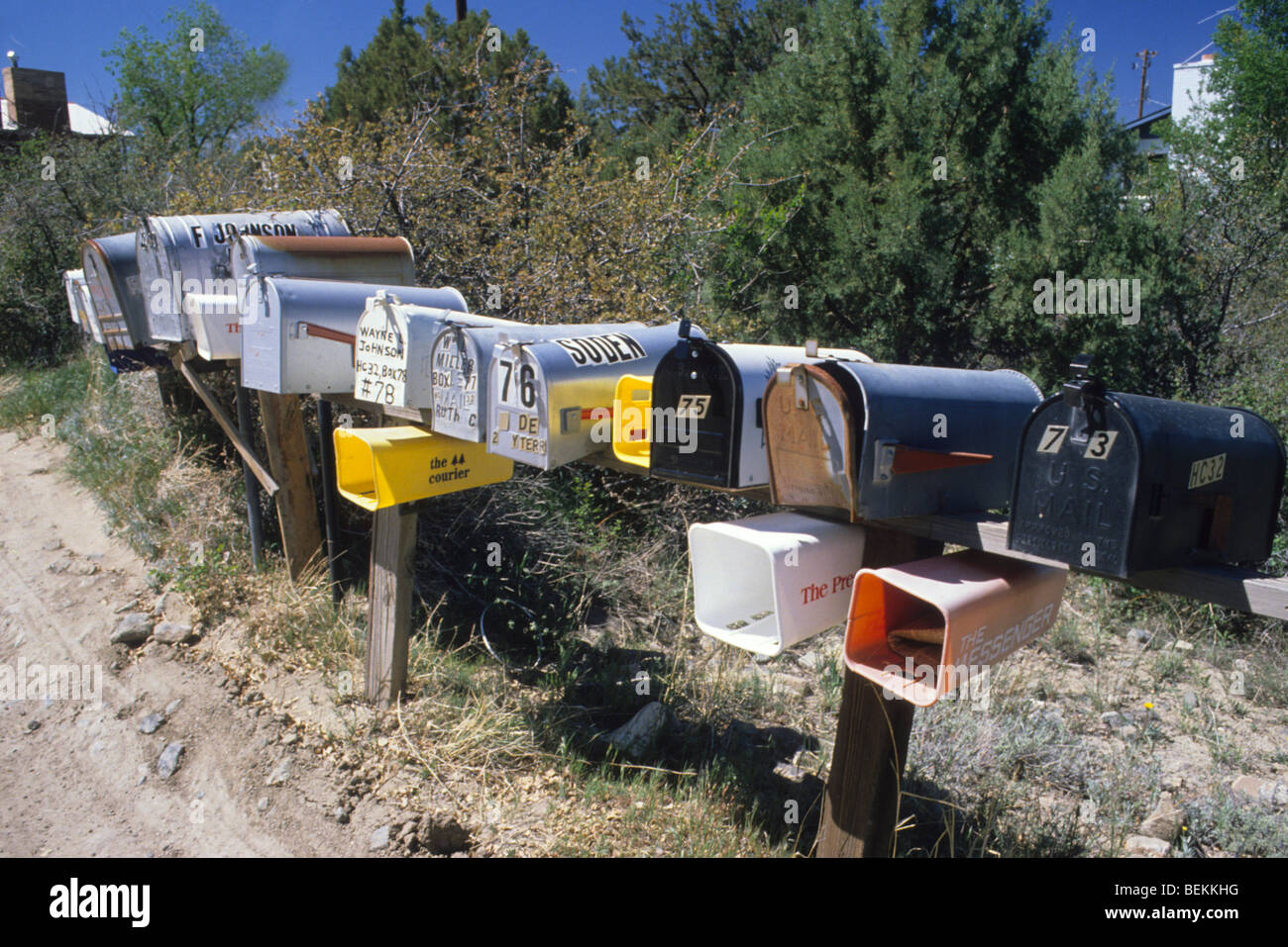 Rural mailbox mail box country farm remote paper newspaper deliver ...