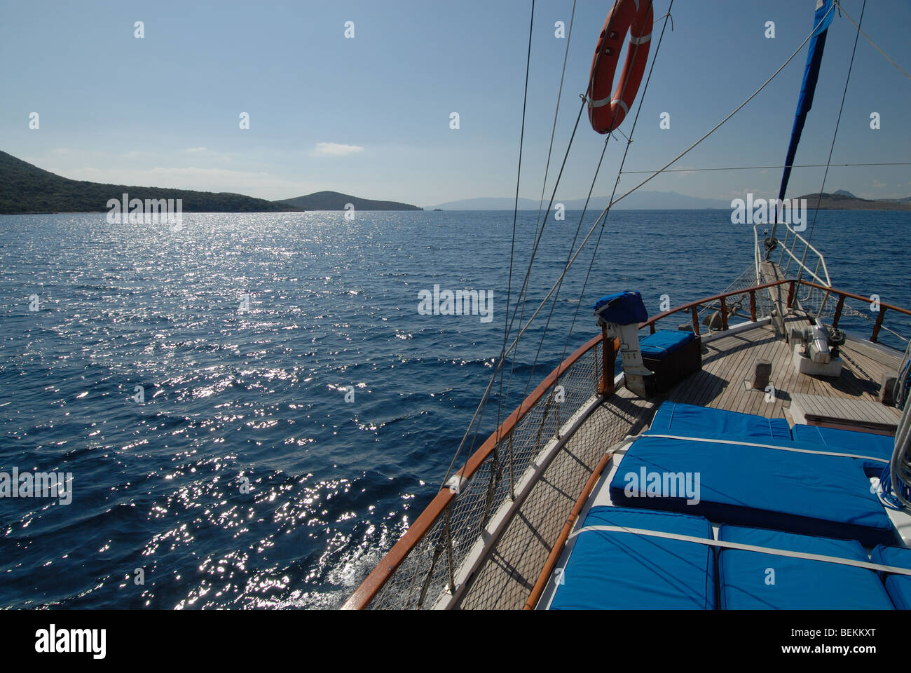 wooden old sailboat on sailing Stock Photo - Alamy