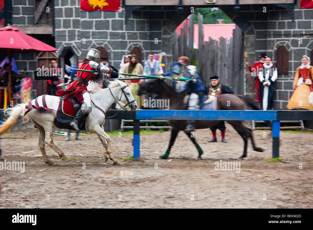 Renaissance fair jousting hi-res stock photography and images - Alamy
