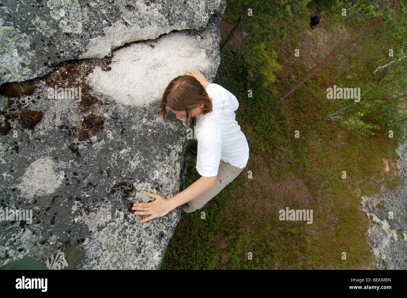 Bouldering, Luppioberget, Swedish Lappland Stock Photo - Alamy