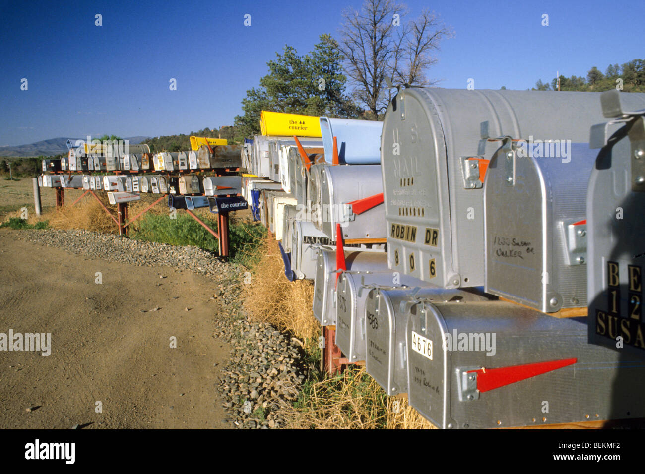 Rural mailbox mail box country farm remote paper newspaper deliver ...