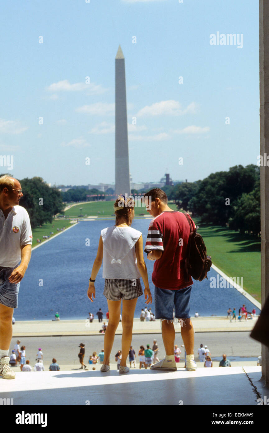 Lincoln Memorial steps reflecting pool memorial tribute Stock Photo - Alamy