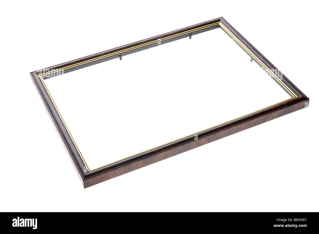 object on white - wooden picture frame Stock Photo - Alamy