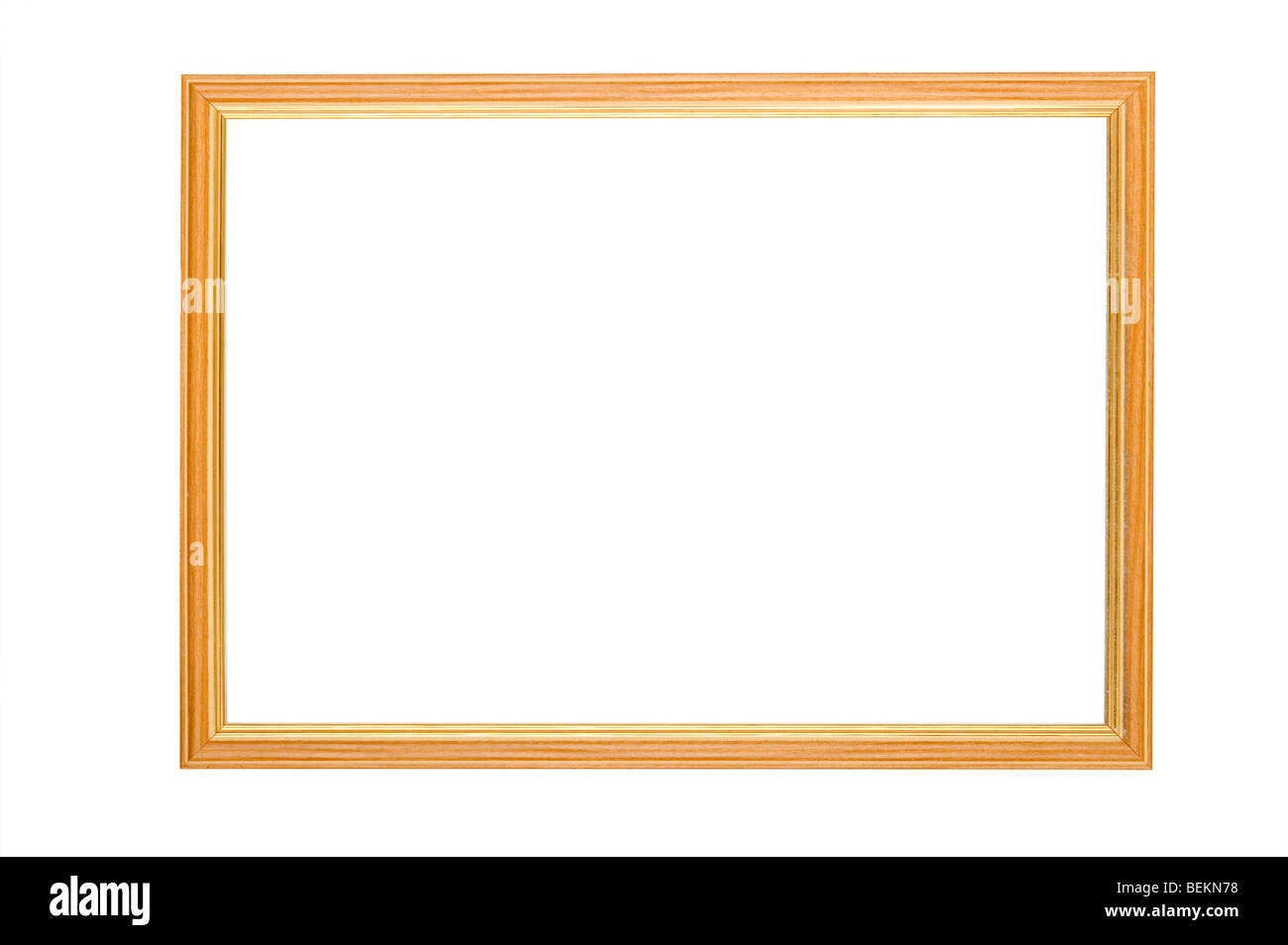 object on white - wooden picture frame Stock Photo - Alamy