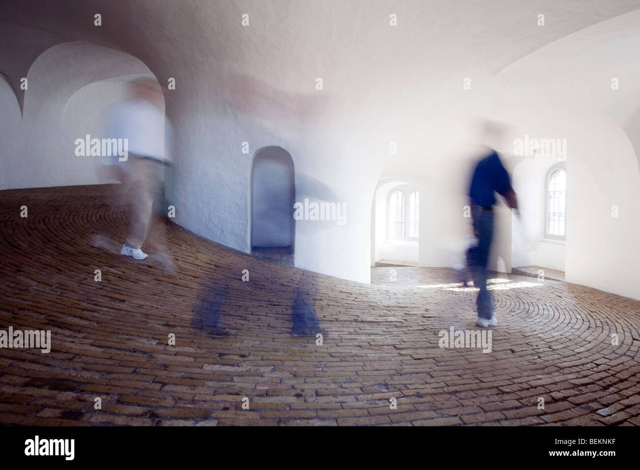 Inside the Round Tower (Rundetarn). Copenhagen, Denmark, Scandinavia ...