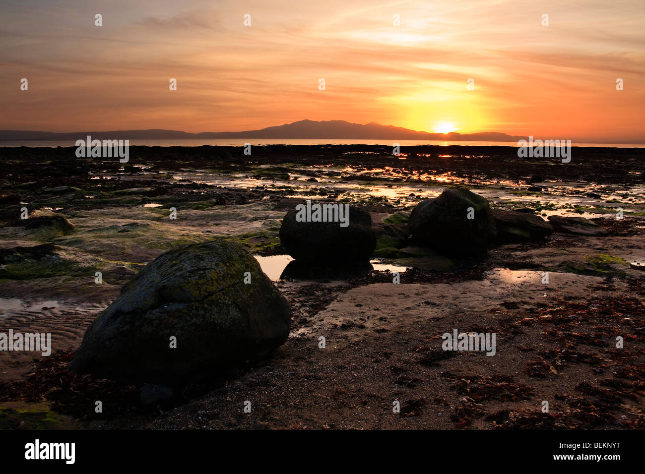 Arran Sunset From North Ayrshire High Resolution Stock Photography and ...