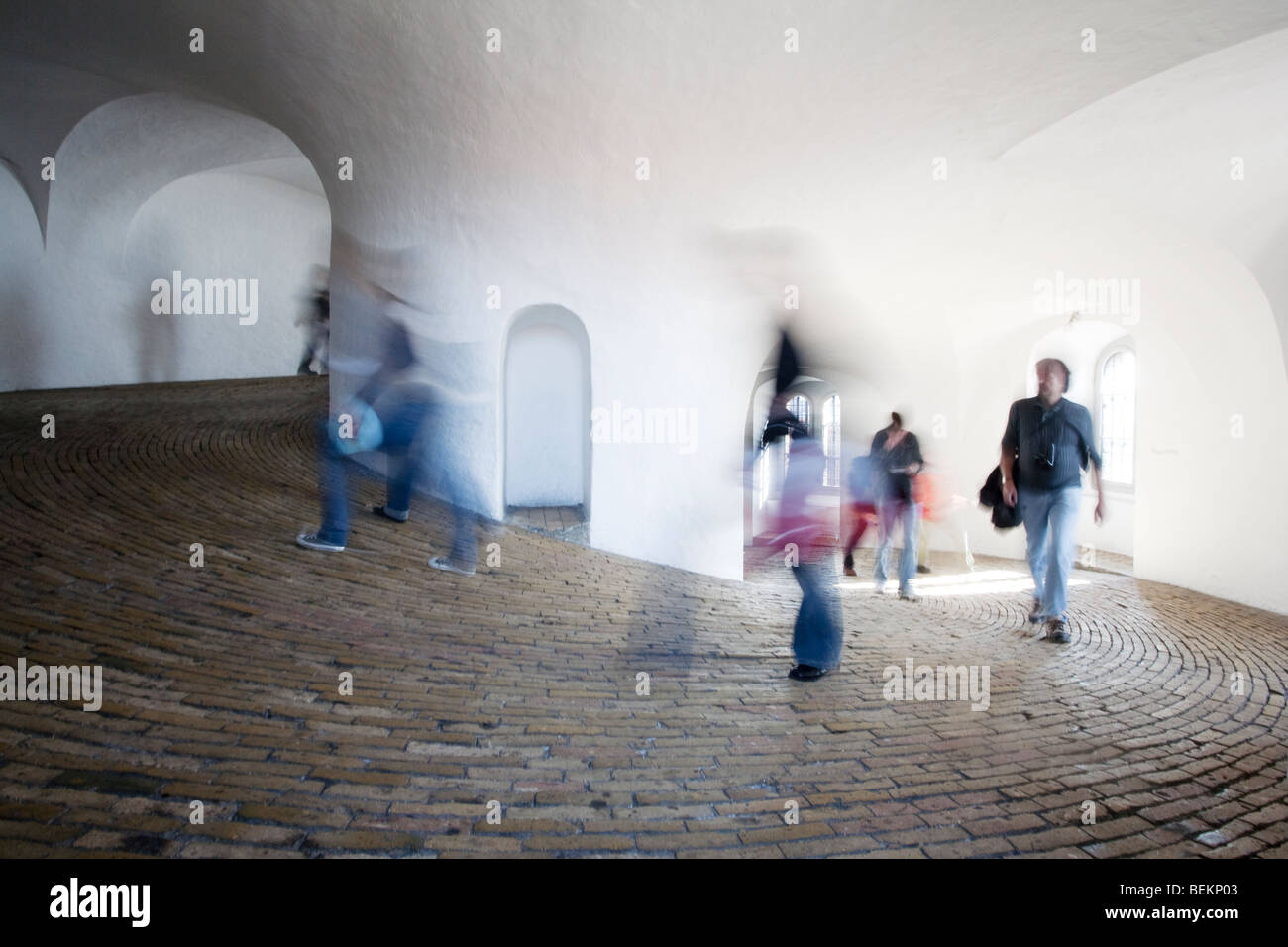 Inside the Round Tower (Rundetarn). Copenhagen, Denmark, Scandinavia ...