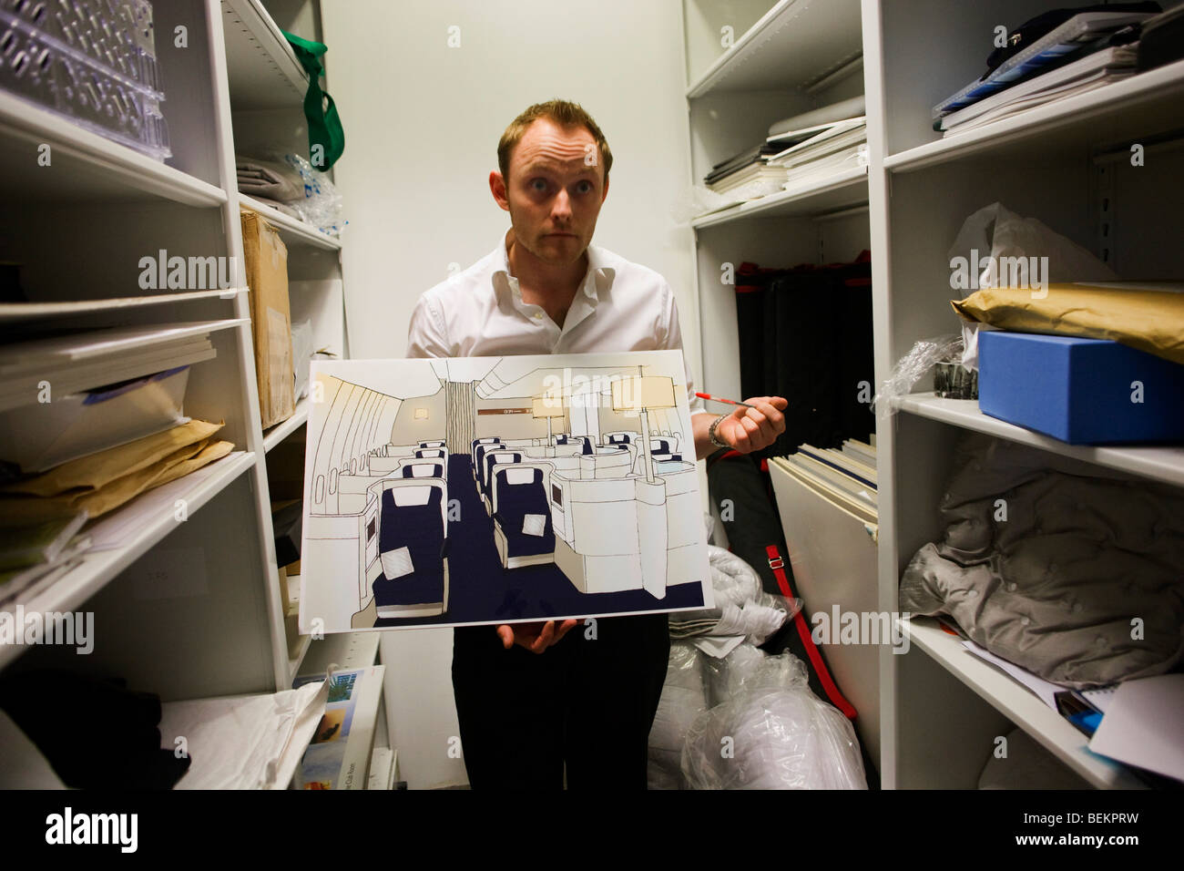 British Airways designer with future concept idea of business class ...