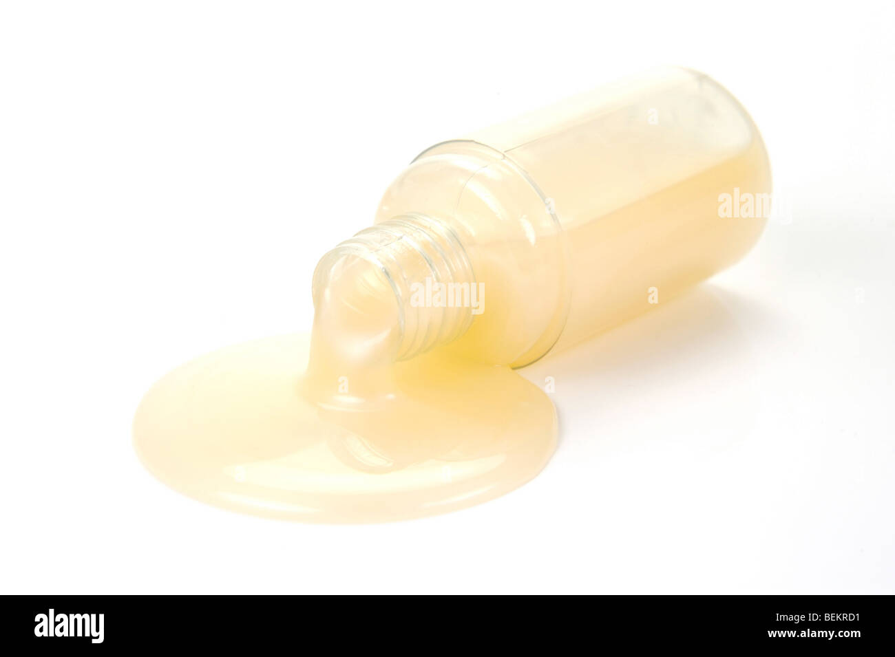 Miniature shampoo bottles isolated against a white background Stock ...