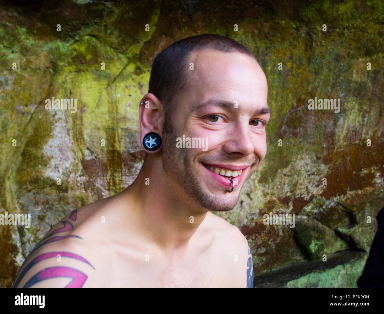 Tattoo pierced face hi-res stock photography and images - Alamy