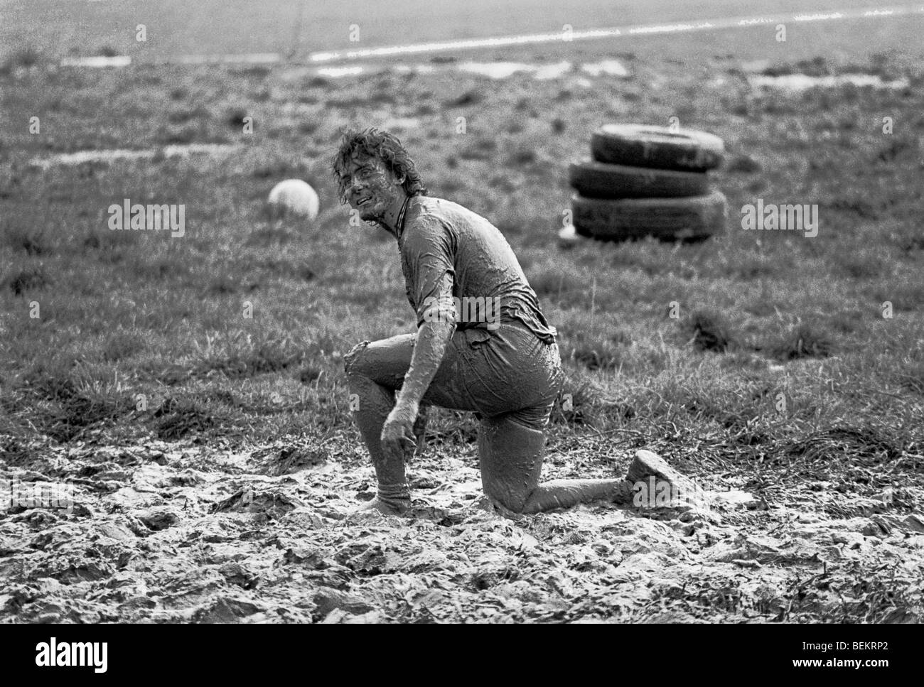 Muddy soccer Black and White Stock Photos & Images - Alamy