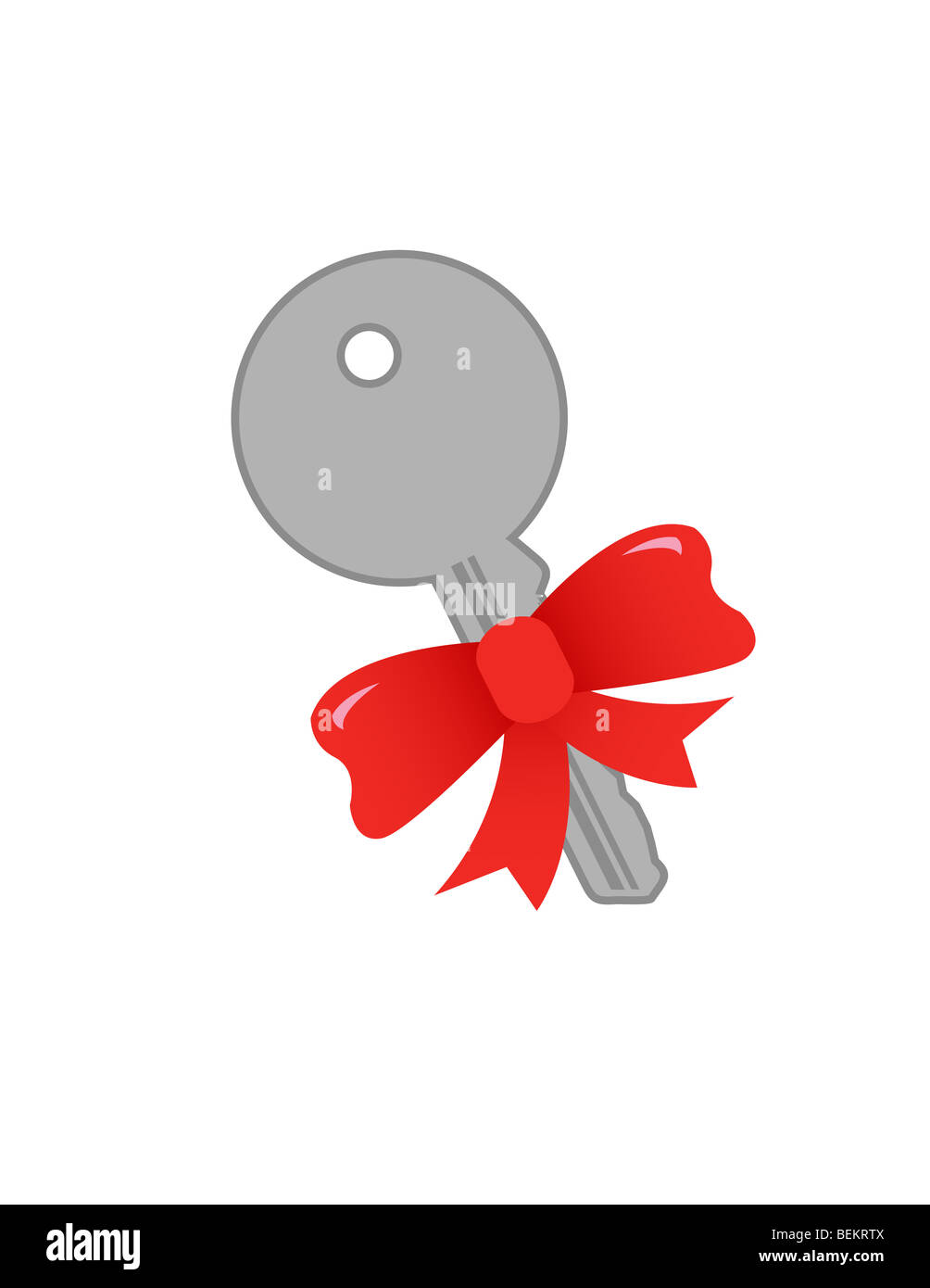 Key With a Bow Stock Photo - Alamy