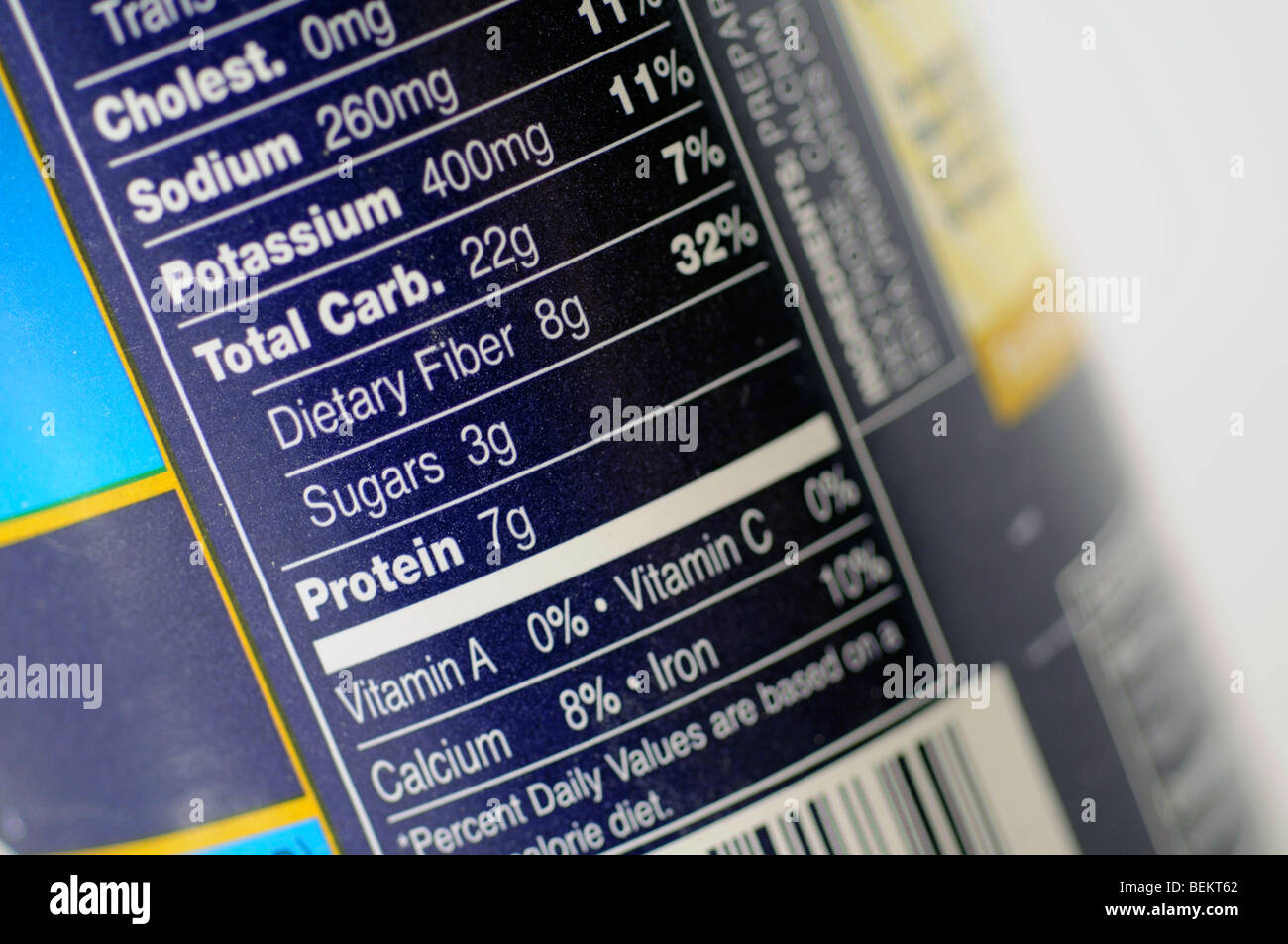 Protein Nutrition Label High Resolution Stock Photography and Images ...