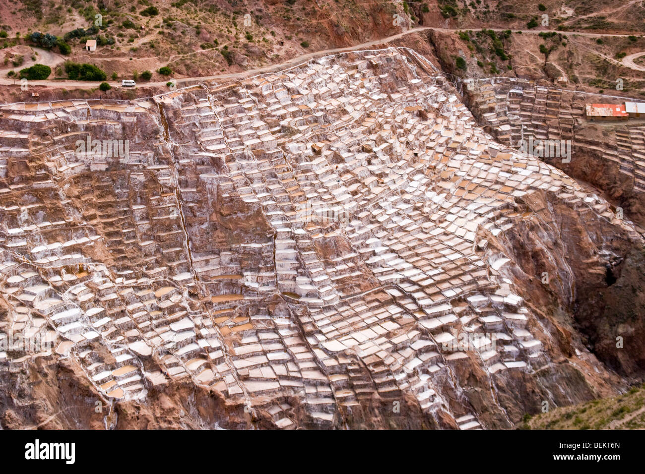 Ancient Inca salt mines at Maras in Peru which are still actively mined ...
