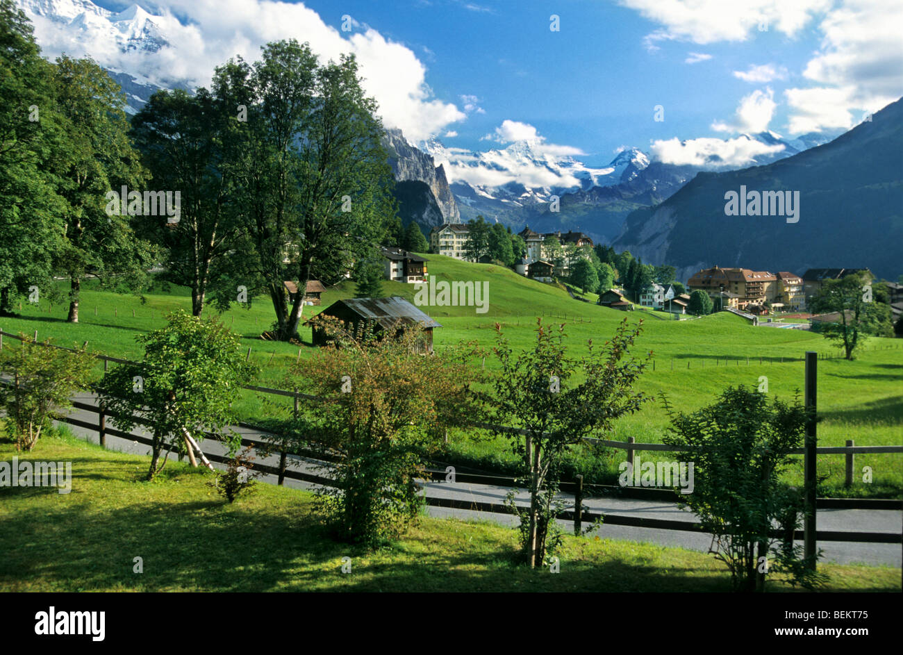View over wengen hi-res stock photography and images - Alamy