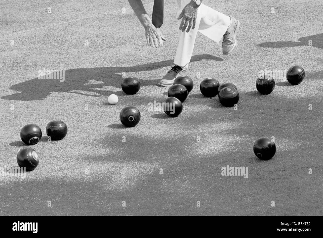 Lawn bowls rink Black and White Stock Photos & Images - Alamy