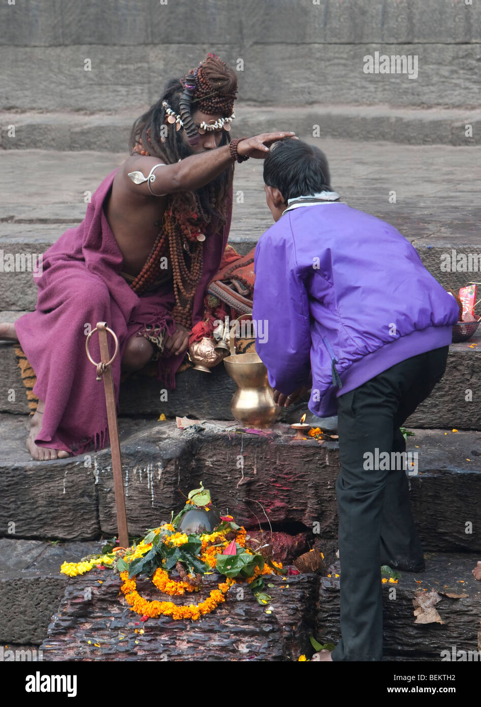 Pashupatinath, Nepal. Sadhu (Holy Man) at Nepal's Holiest Hindu Temple ...