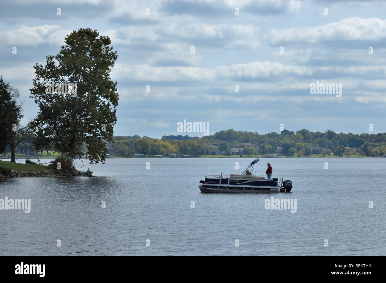 Boater on Old Hickory Lake near Nashville, Tennessee, USA Stock Photo ...