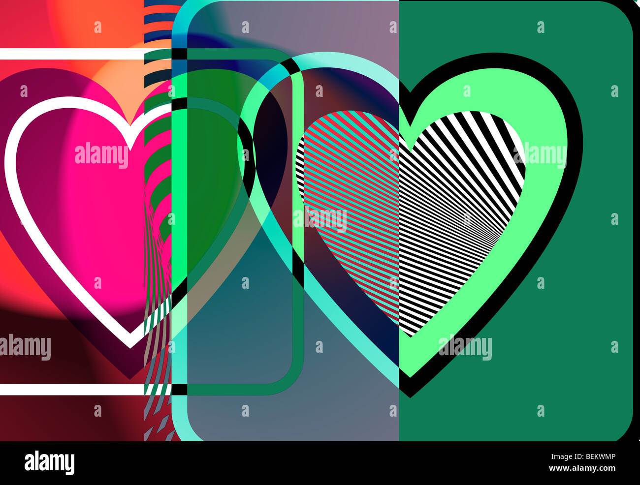 Illustration of colorful heart Stock Photo - Alamy