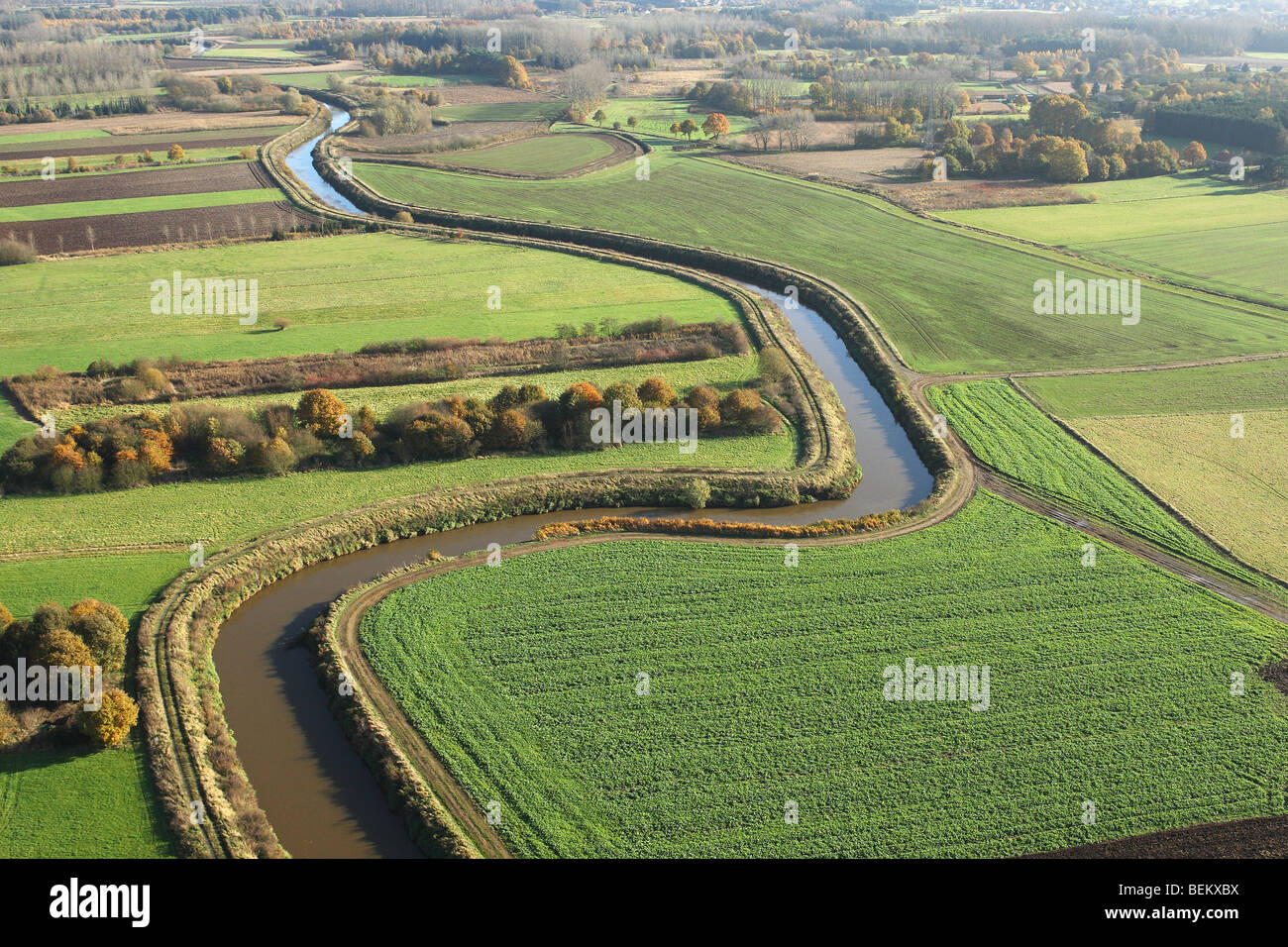 Urbanisation river demer autumn demer hi-res stock photography and ...