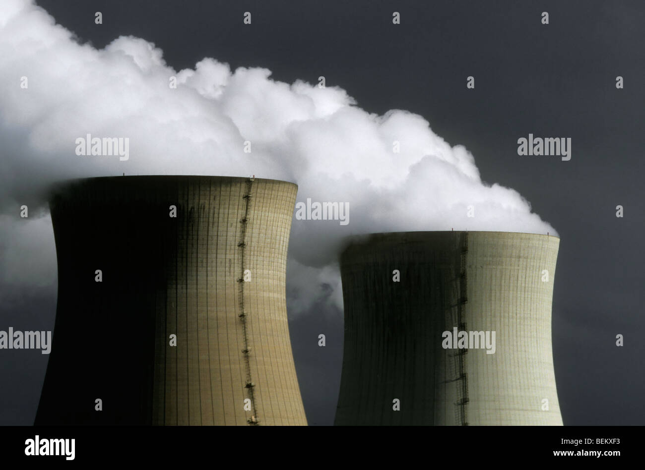 Cooling towers of nuclear power plant Stock Photo - Alamy