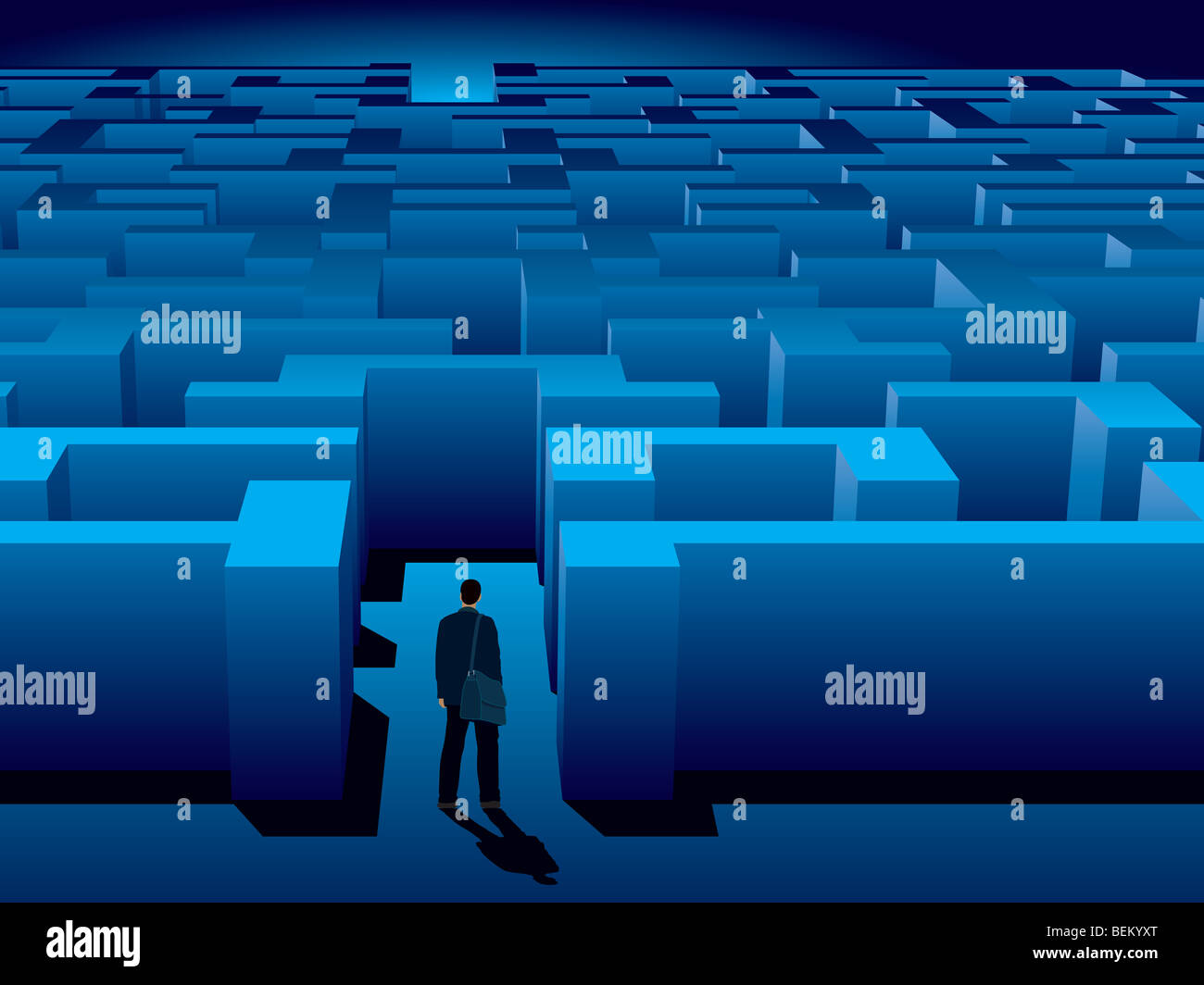 Maze of problems and choices to reach a success Stock Photo - Alamy