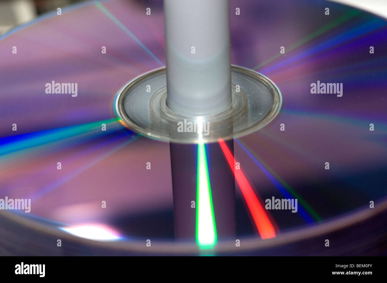 Writable DVD or CD discs on a spindle Stock Photo - Alamy