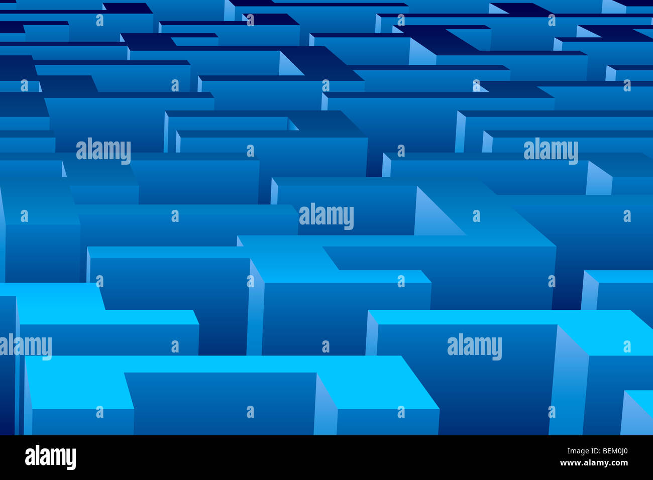 Maze in perspective view Stock Photo - Alamy