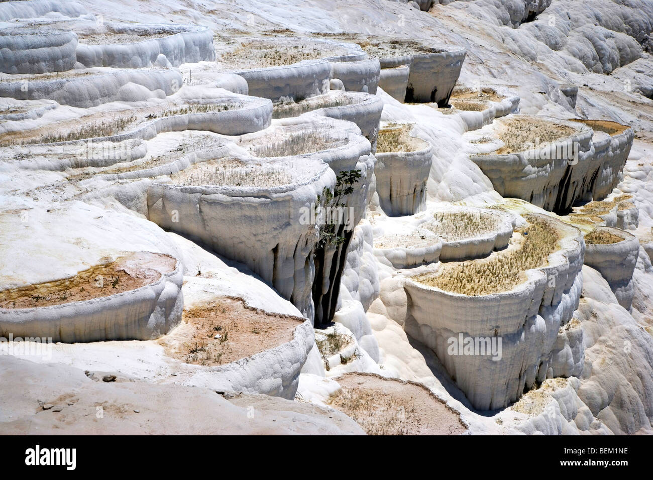 The Pamukkale travertine plateau, Turkey, Europe Stock Photo - Alamy