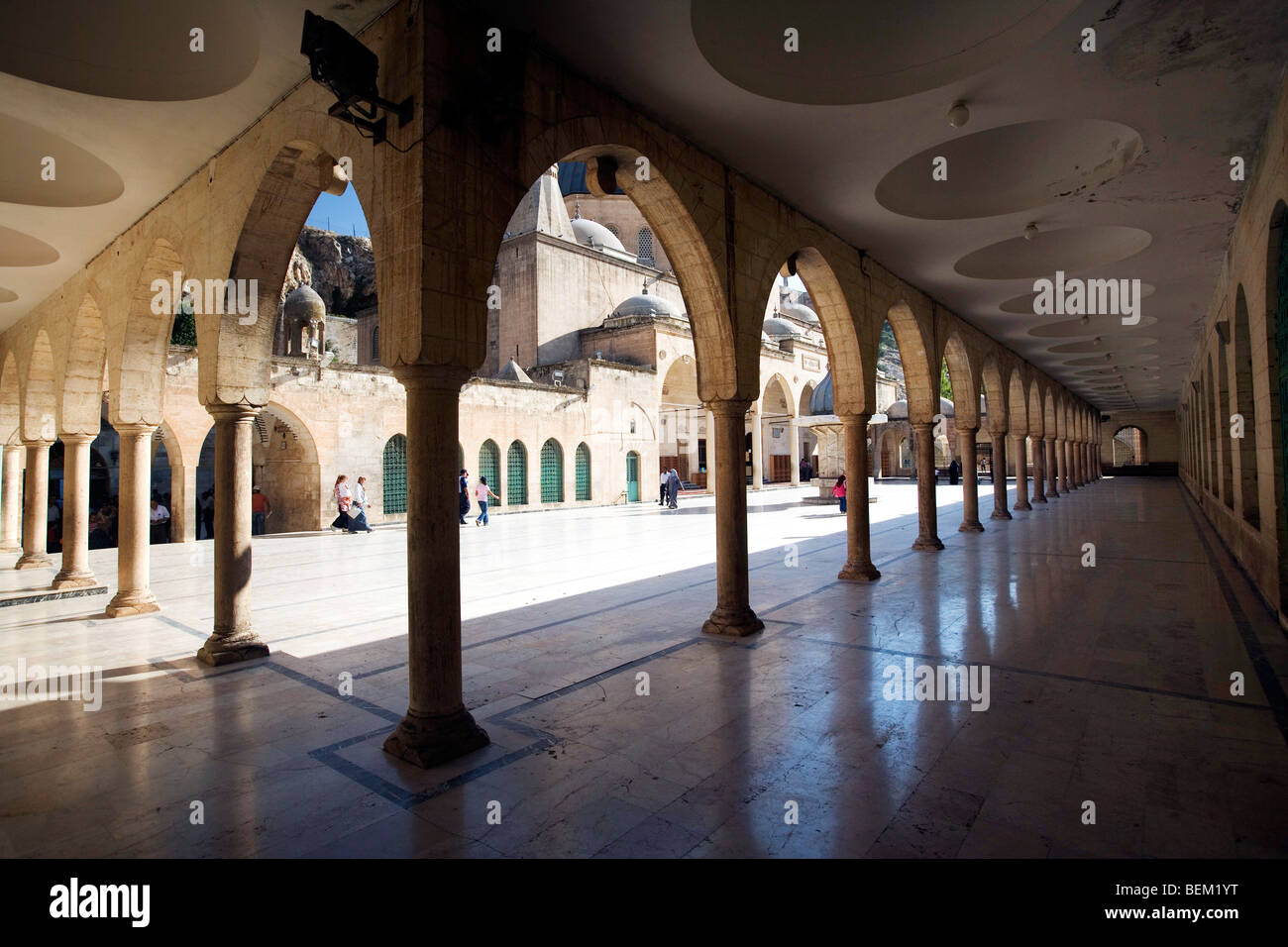 The archades of the Halil Rahman Mosque, Urfa, Turkey, Europe Stock ...