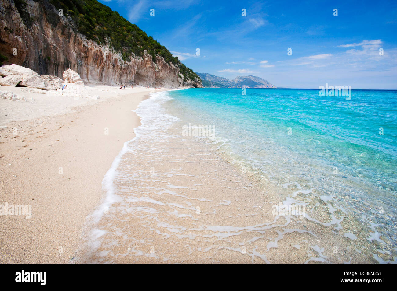 The sandy beach of Cala Luna, Orosei Gulf, Gennargentu and Orosei Gulf ...