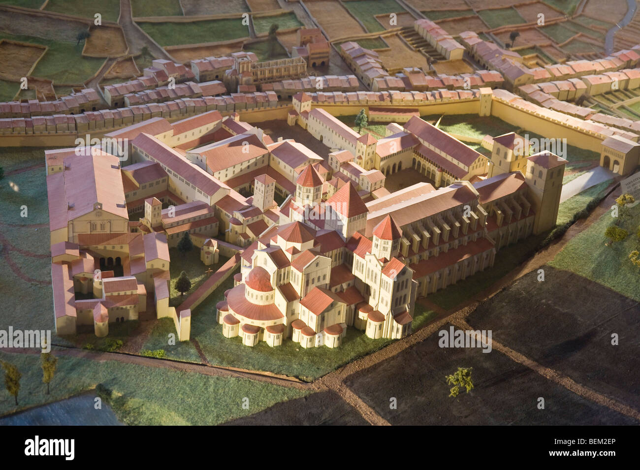 Model of Abbey, Cluny, Bourgogne, Burgundy, France, Europe Stock Photo ...