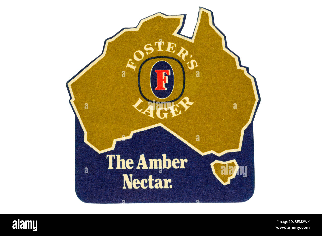 fosters lager the amber nectar Stock Photo - Alamy