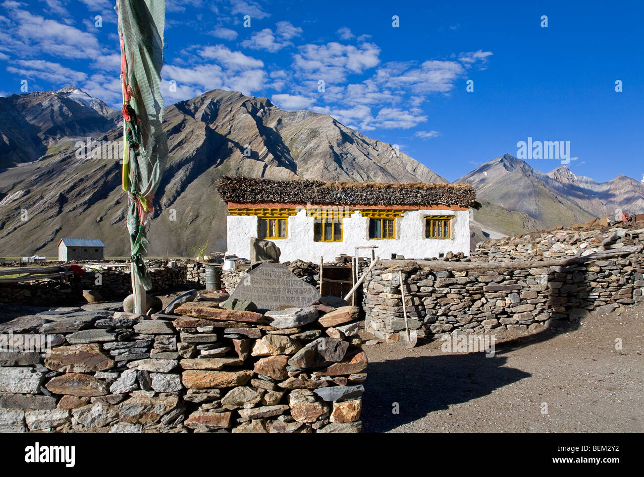 Traditional house. Rangdom village. Zanskar. India Stock Photo - Alamy