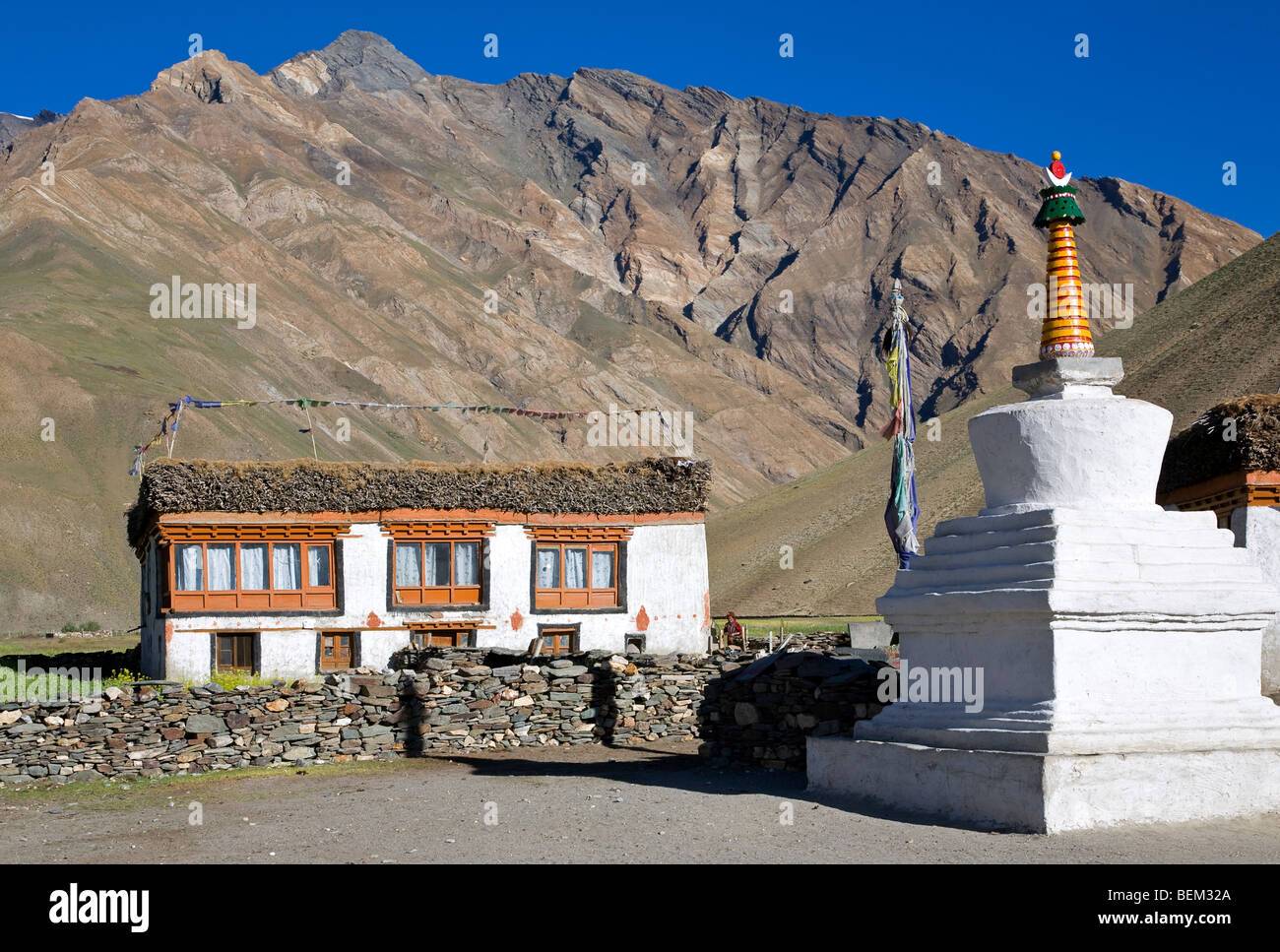 Traditional house. Rangdom village. Zanskar. India Stock Photo - Alamy