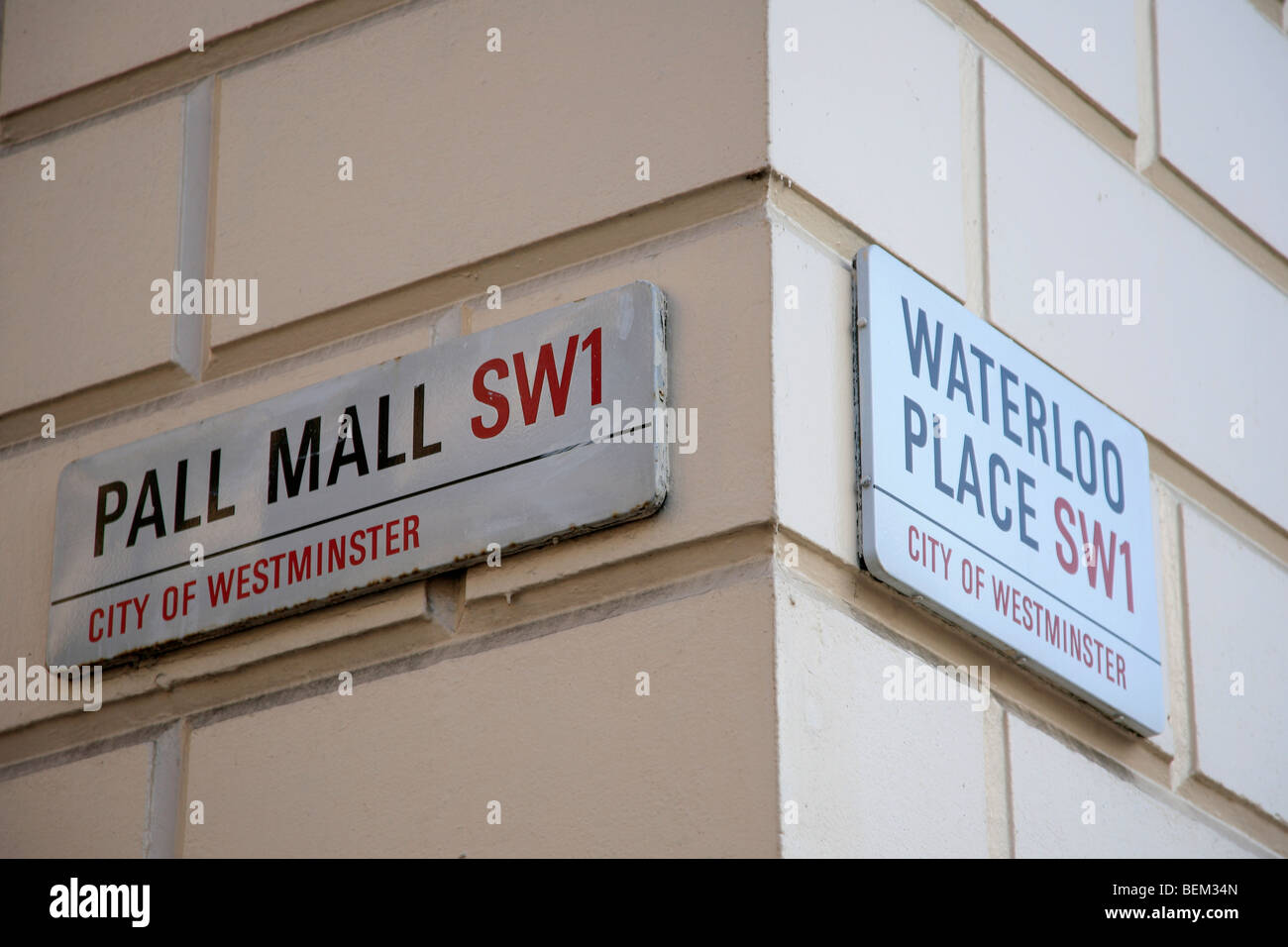 Pall Mall Street Sign London Capital City England UK sw1 Stock Photo ...