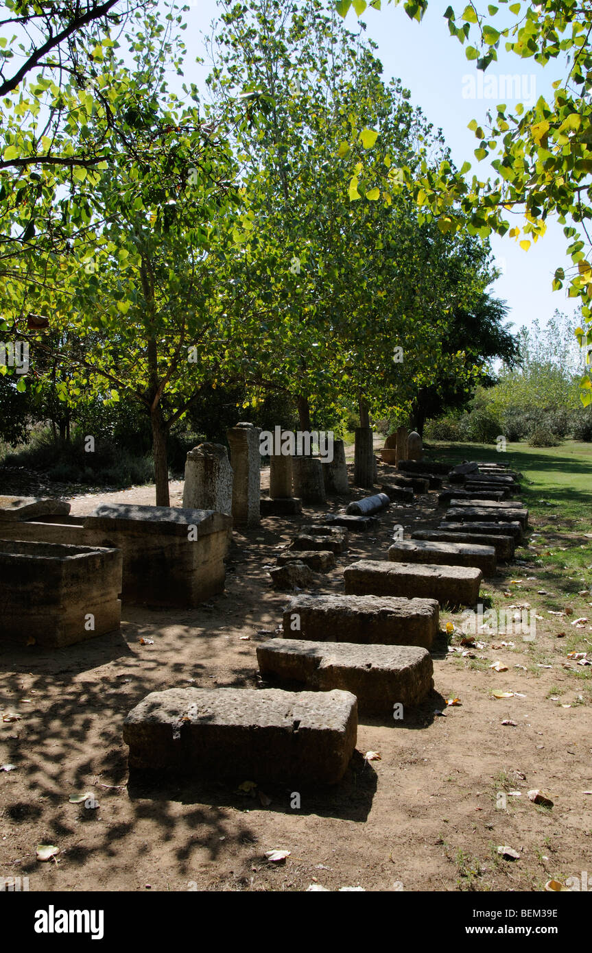 Olynthos ancient Greek city archaeological remains in the Halkidiki ...
