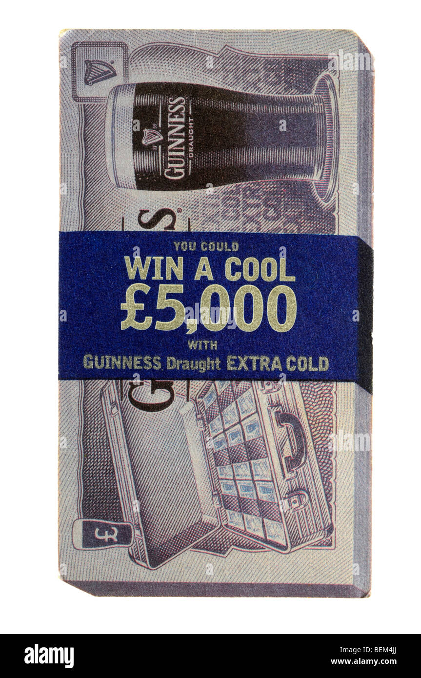 you could win a cool £5000 with guinness draught extra cold Stock Photo ...
