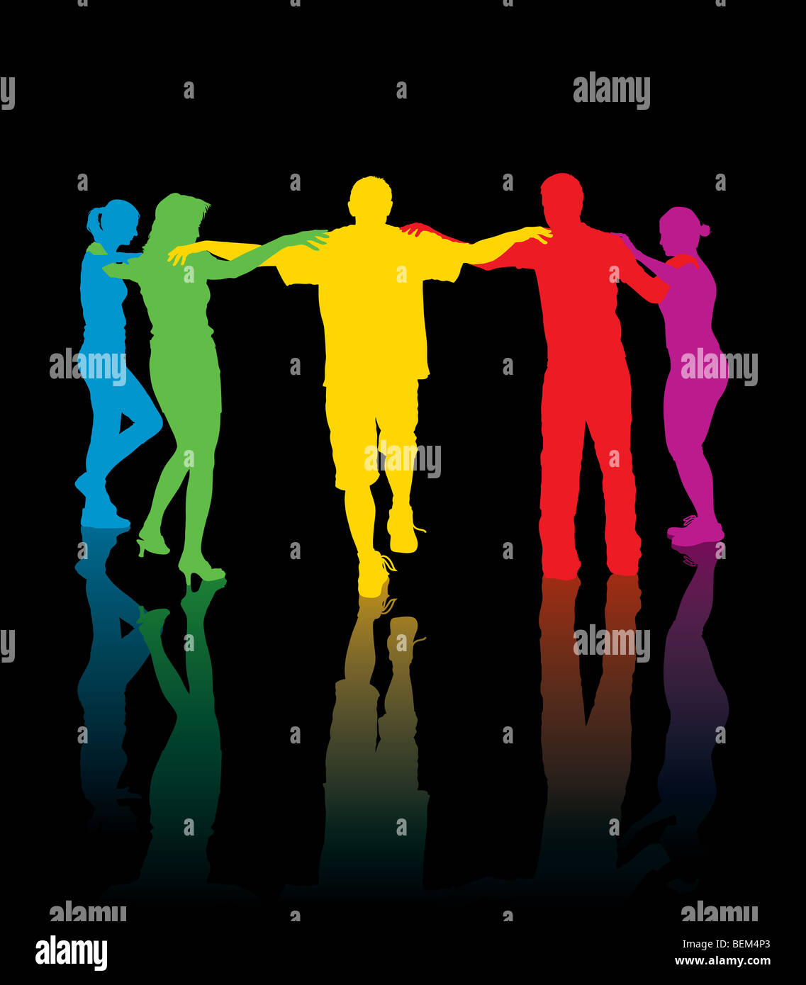 Group of people are dancing together at a party Stock Photo - Alamy