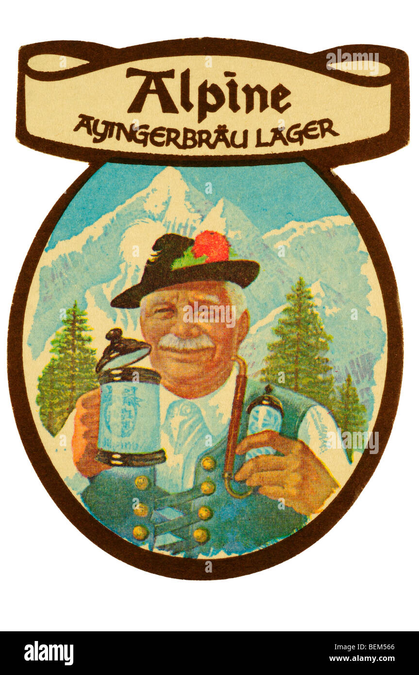 alpine ayingerbrau lager Stock Photo - Alamy