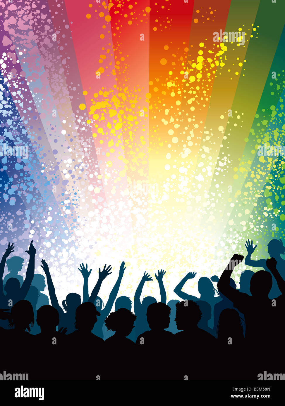 Concert crowd, a large group of cheering people Stock Photo - Alamy