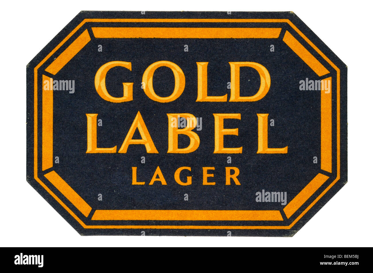 gold label lager Stock Photo - Alamy