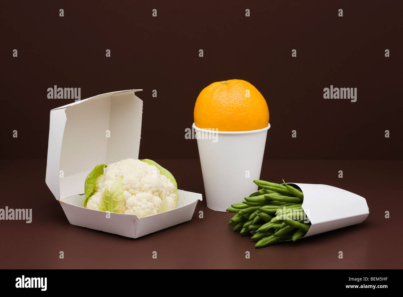Food concept, fresh food inside fast food containers Stock Photo - Alamy