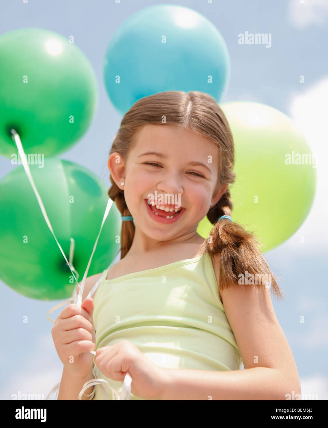 Child with balloons Stock Photo - Alamy