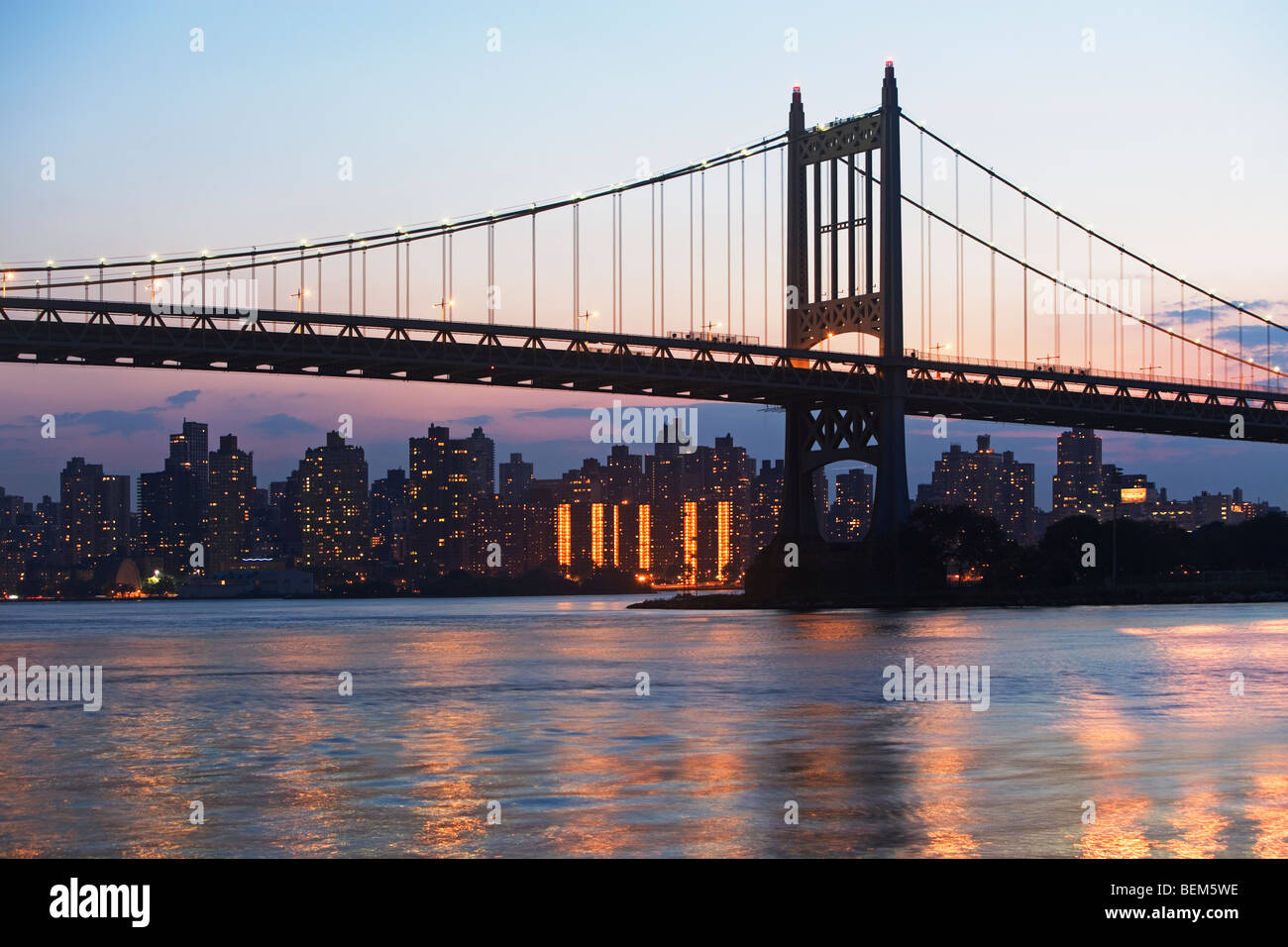 City skyline and bridge Stock Photo - Alamy