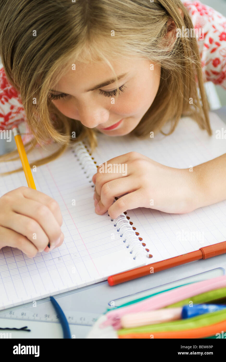 Girl handwriting hi-res stock photography and images - Alamy