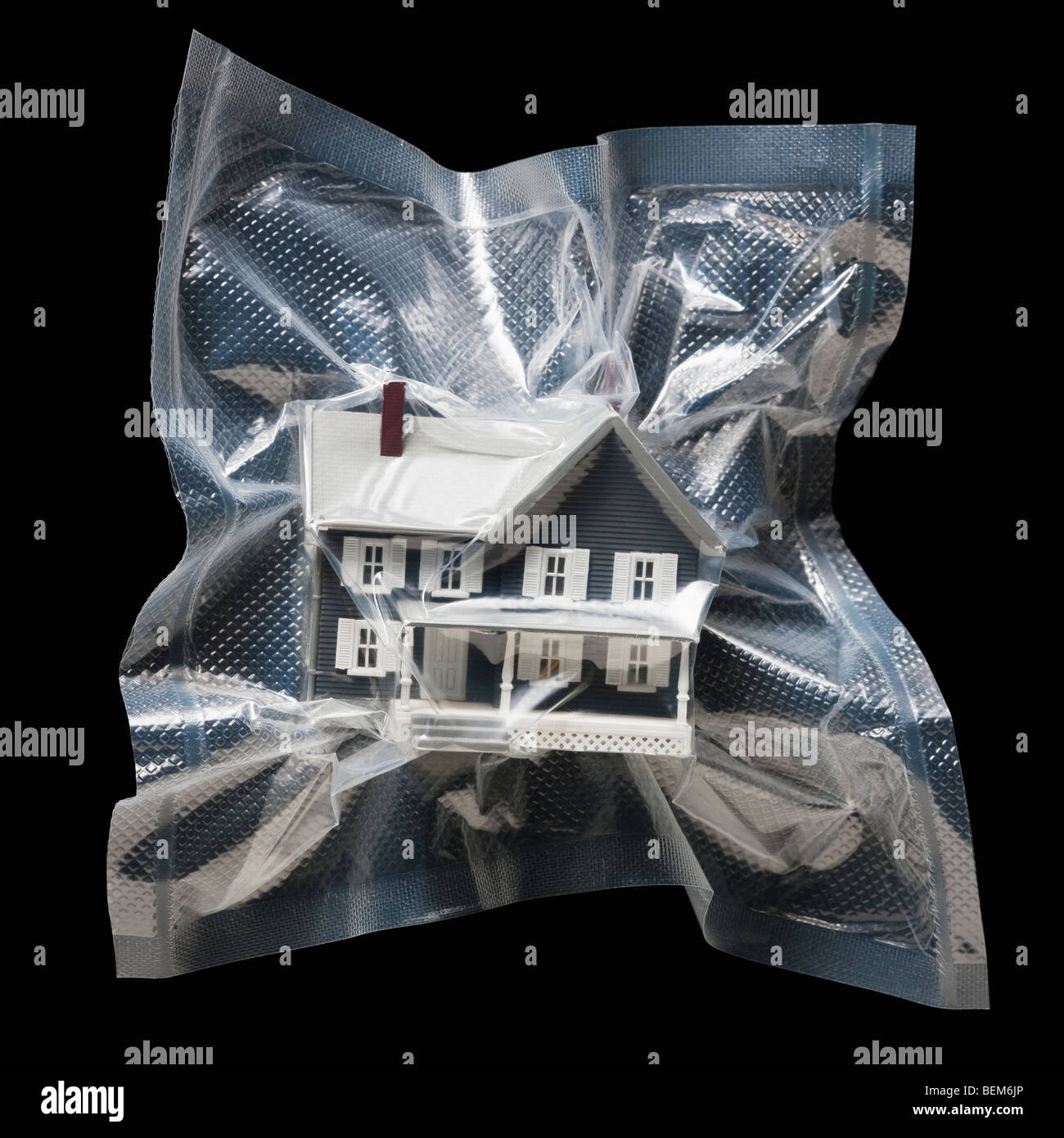 Plastic wrapped houses hi-res stock photography and images - Alamy